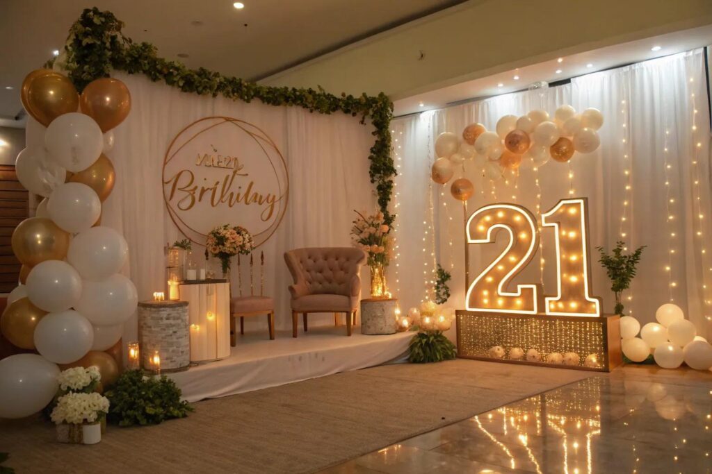 4+ Creative 21st Birthday Backdrop Ideas