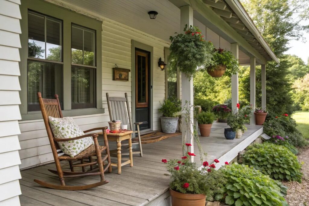 9+ Charming Farmhouse Front Porch Decor Ideas