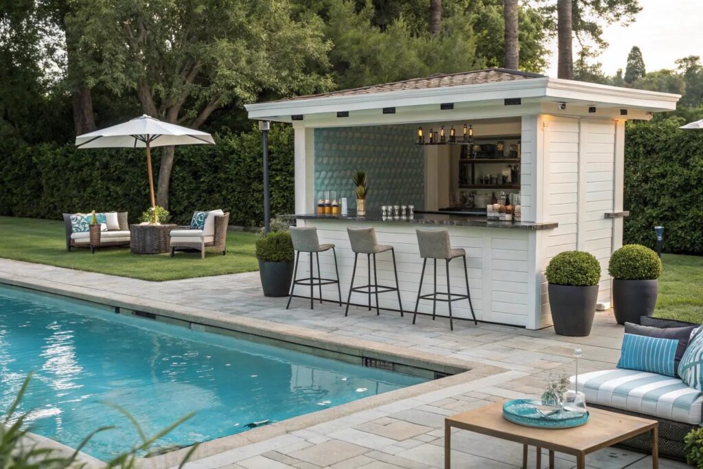 14+ Creative Small Pool Bar Design Ideas